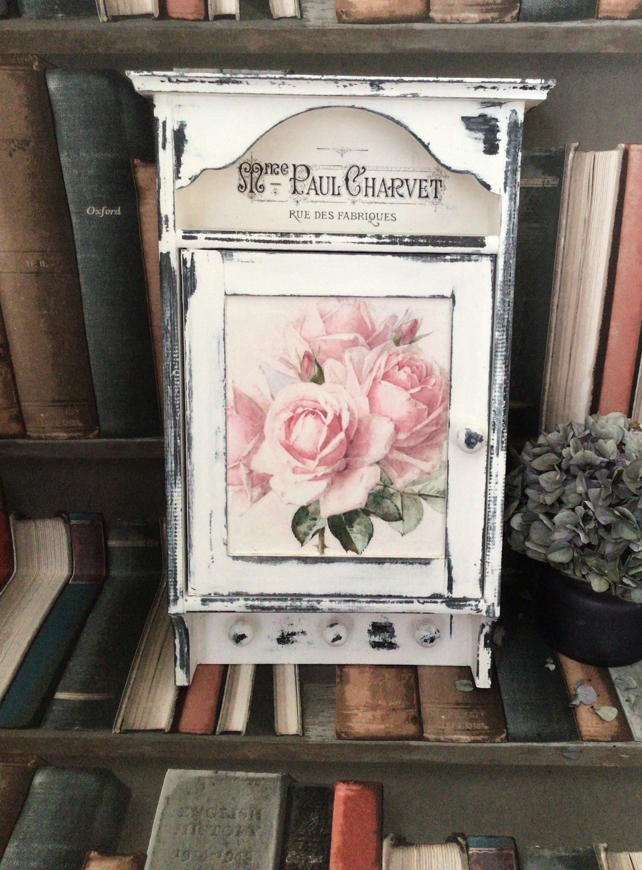 Shabby Chic Vintage Roses Key Box Key Cabinet Key Storage - Etsy