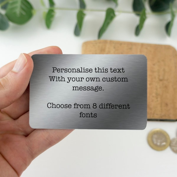 Metal Wallet Card - Etsy