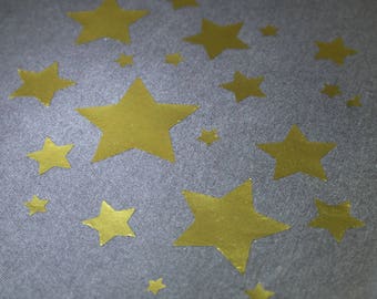 Gold stars fabric | Etsy