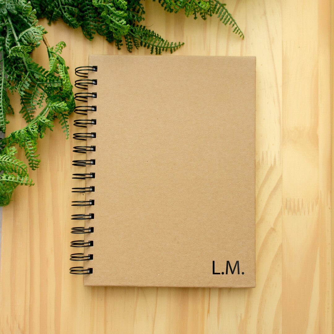 Personalised Initial Wirebound A5 Notebook With Any Custom Letters on ...