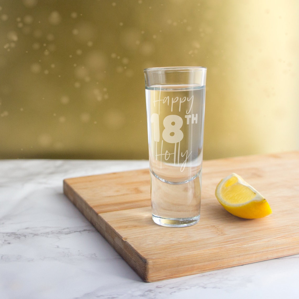 18th Birthday Shot Glass Personalised With Name, Engraved Glasses Gift ...