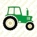 Tractor Vector, Children's Tractor Svg Clipart, Cut Outline Childrens ...