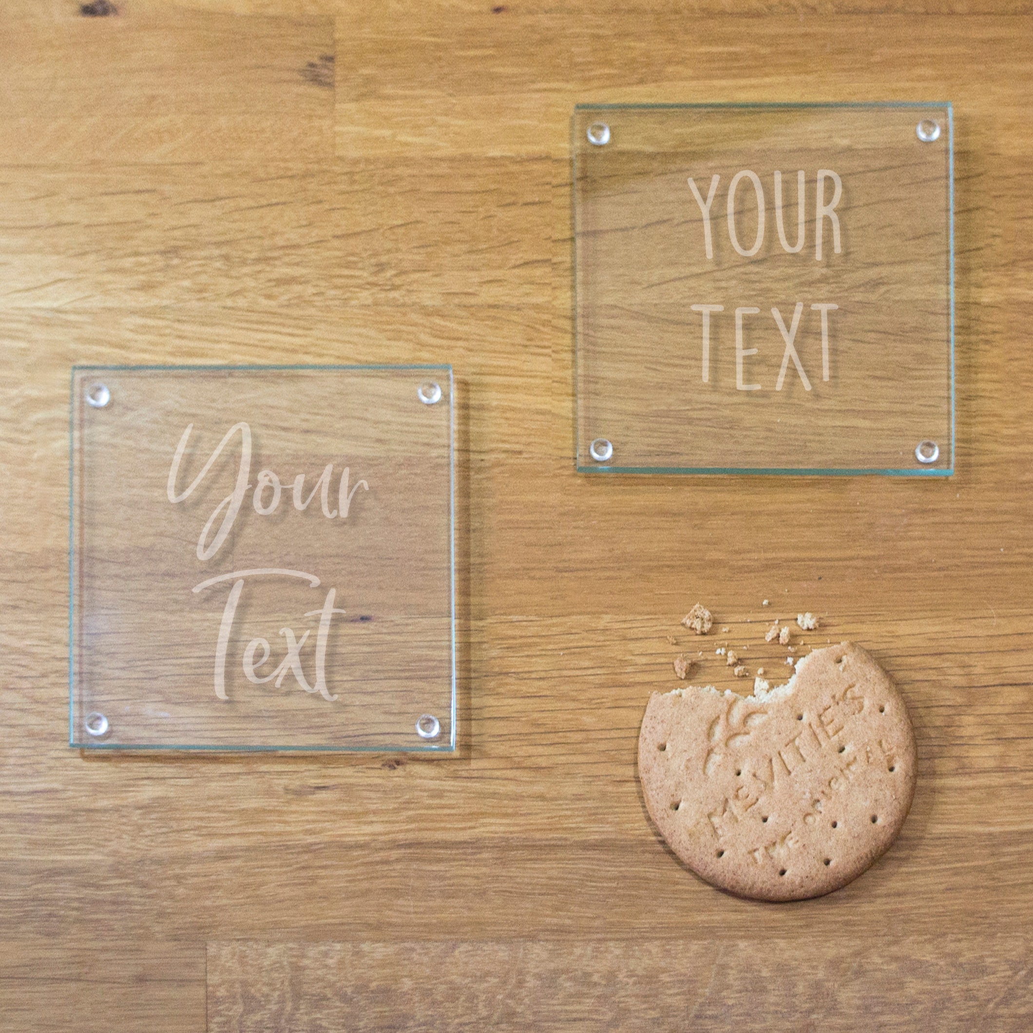 Custom Text Glass Coaster Engraved Personalised Coasters - Etsy UK