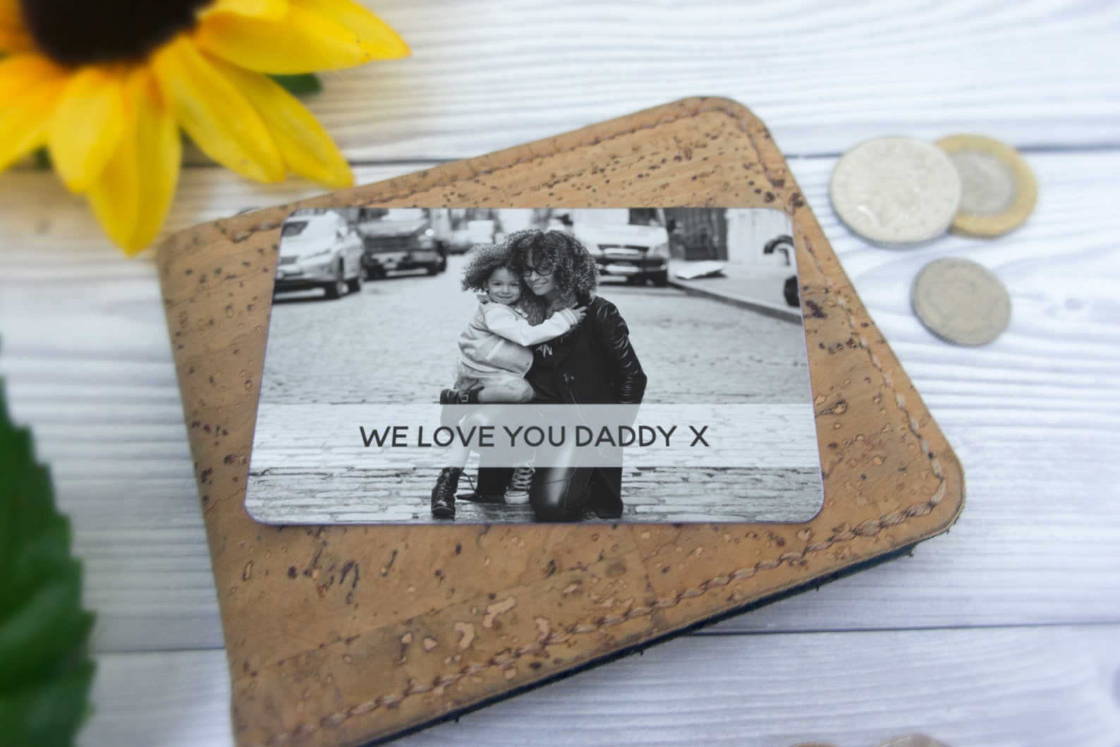 Fathers Day Gift Photo Wallet Card With Caption. | Etsy UK