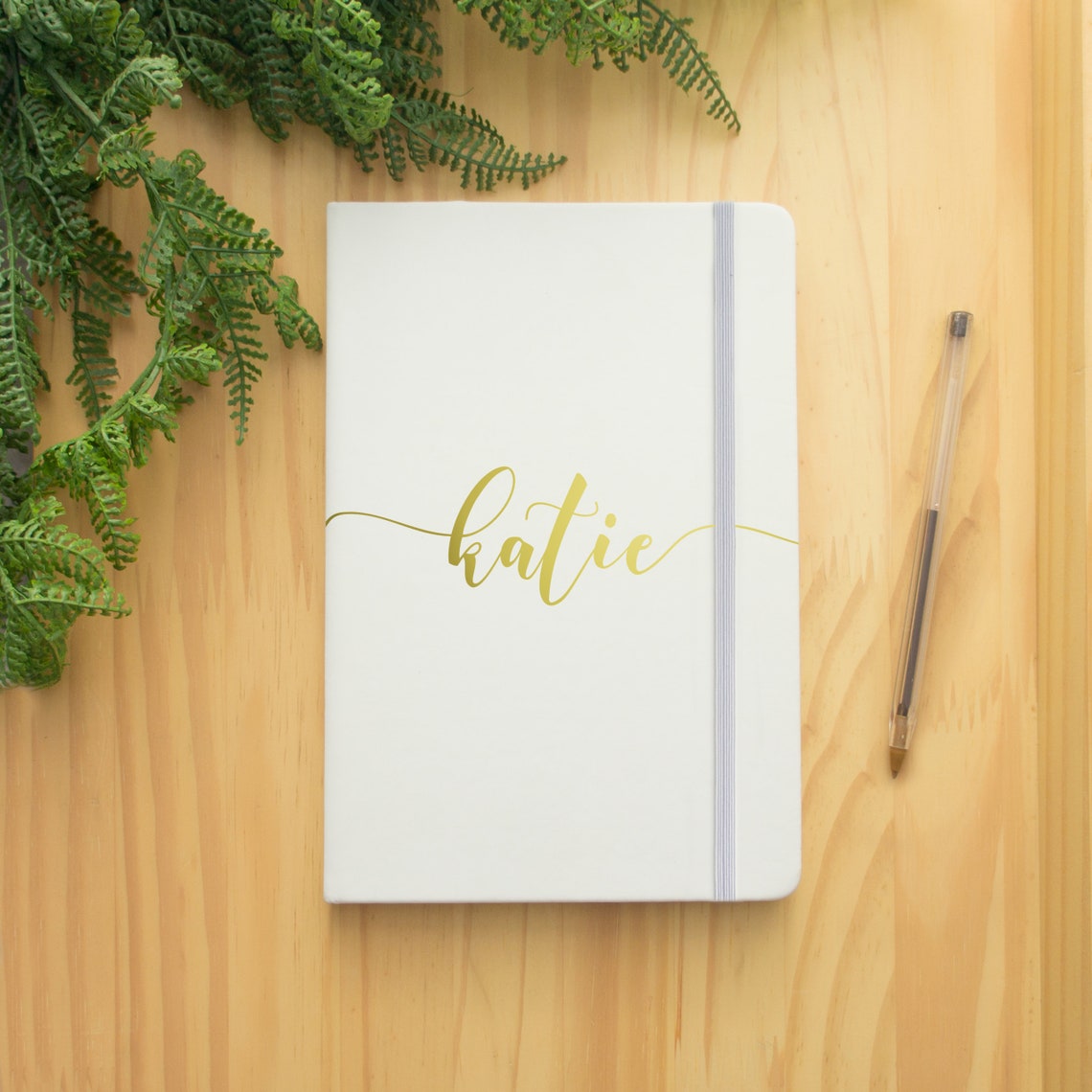 A5 Notebook With Personalised Name in Script Text. Book With - Etsy