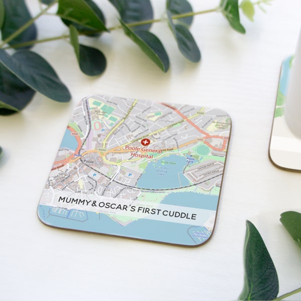 Custom Map Coasters - Etsy