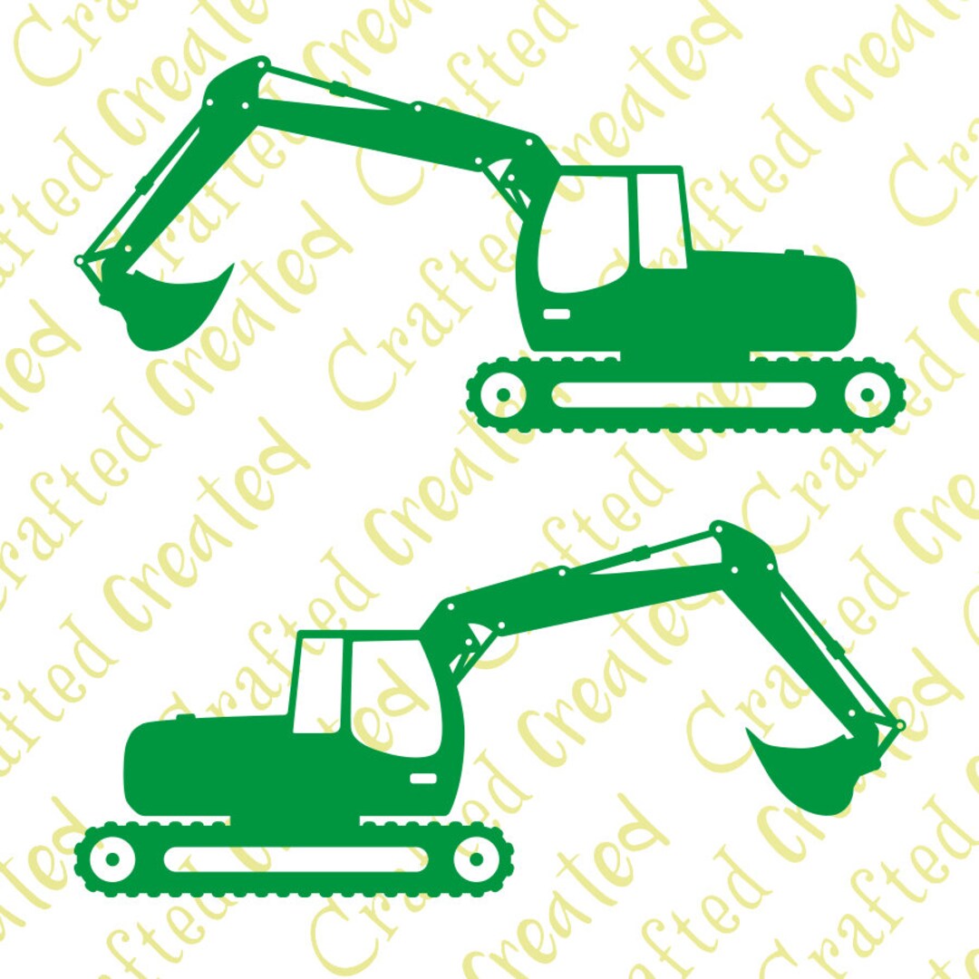 Digger Vector Children's Digger Svg Clipart Cut Outline - Etsy UK