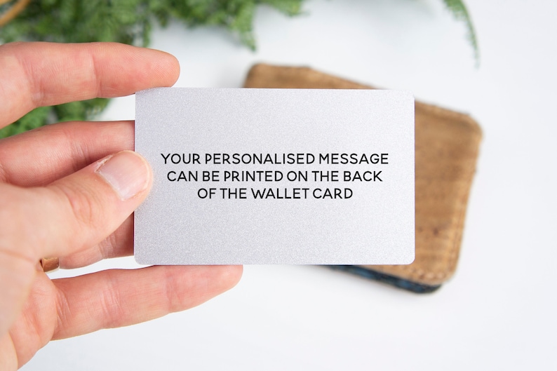 Metal Wallet Card With Map & Caption. Christmas Gift for - Etsy