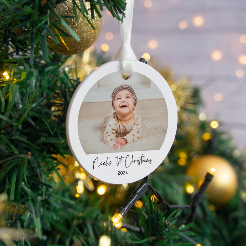 Baby First Christmas Bauble - Etsy UK