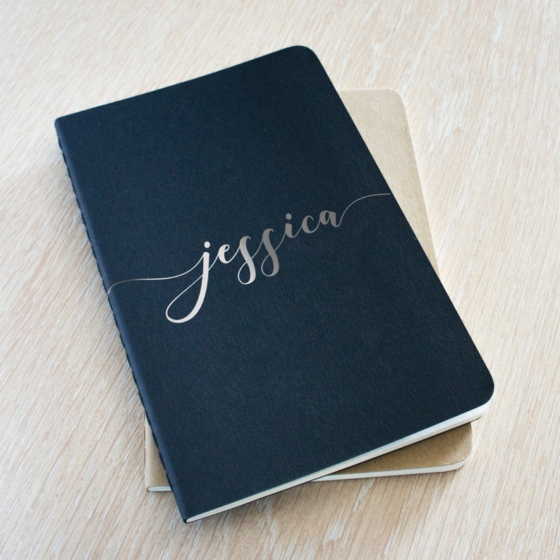 Personalised Name Notebook in A5 or A6 Metallic Name - Etsy UK