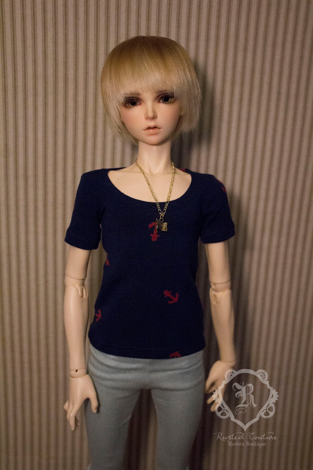1/3 SD Navy Tee With Red Anchors for F60 DDS Smart Doll Sd BJD - Etsy
