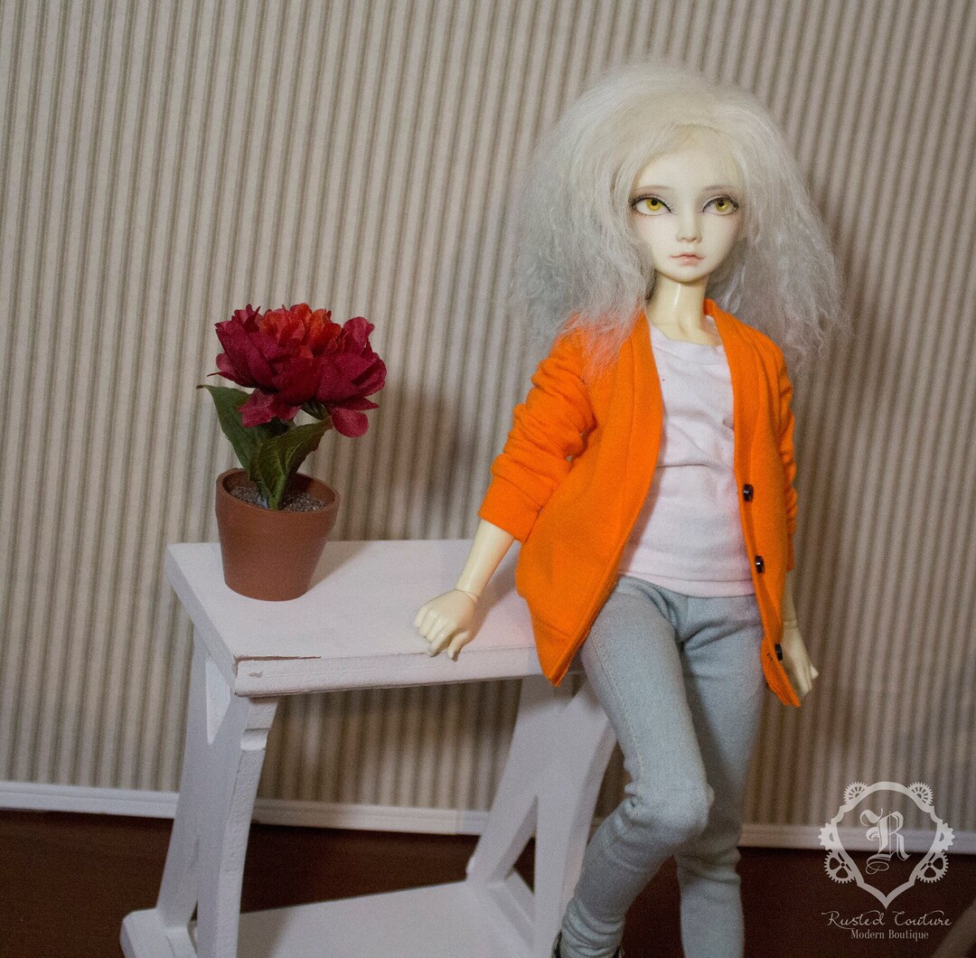 1/4 MSD Orange Cardigan With Black Buttons for Minifee Slim MSD Puyoo ...
