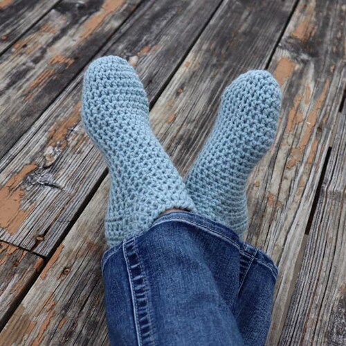 Simple Sock Slipper Crochet Pattern | Etsy