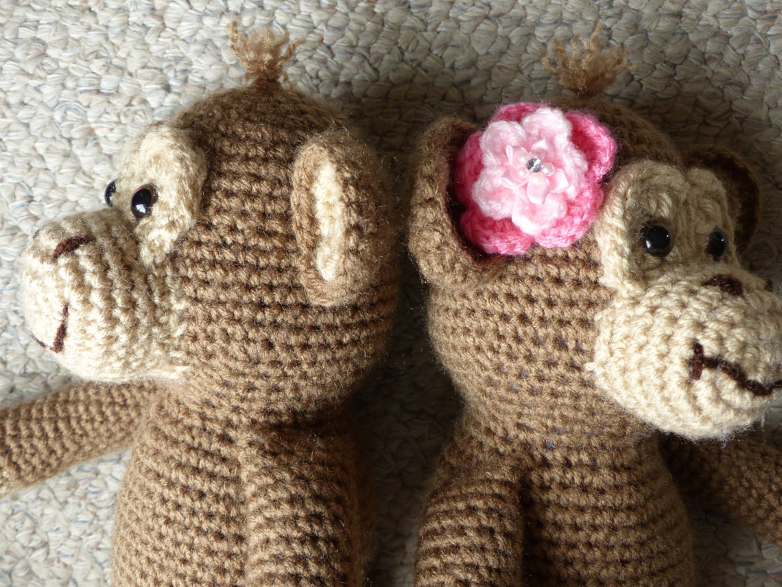 Chango and Changa Monkey Crochet Pattern | Etsy