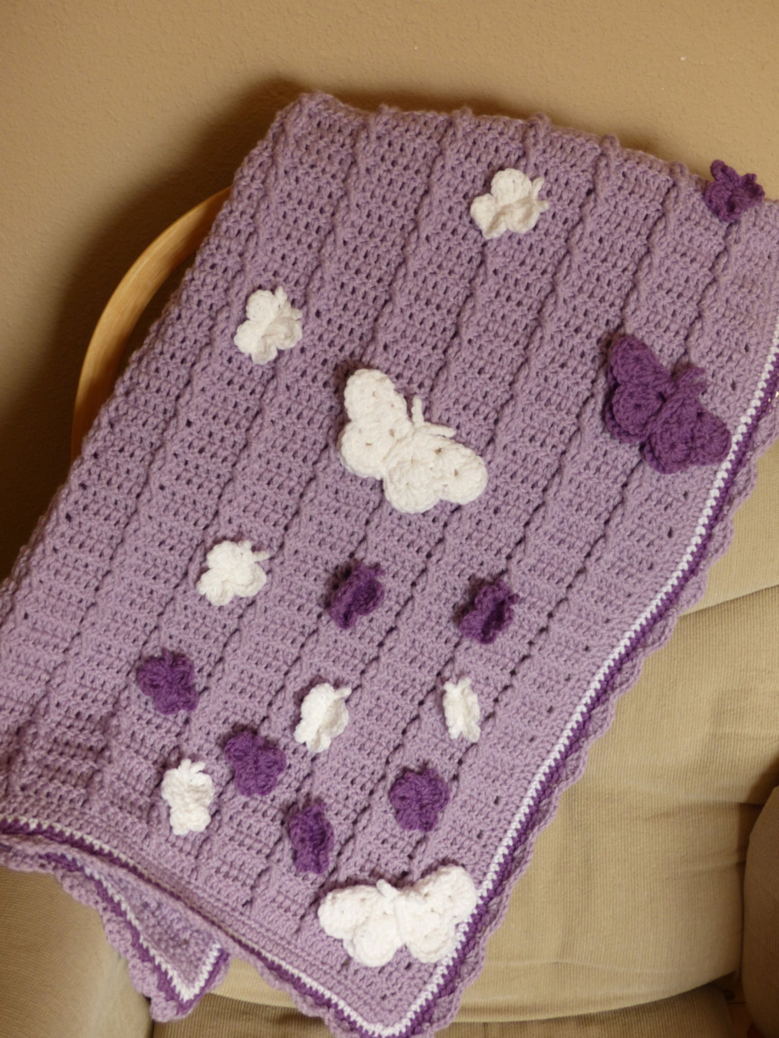 Abigail's Butterfly Blanket Crochet Pattern - Etsy