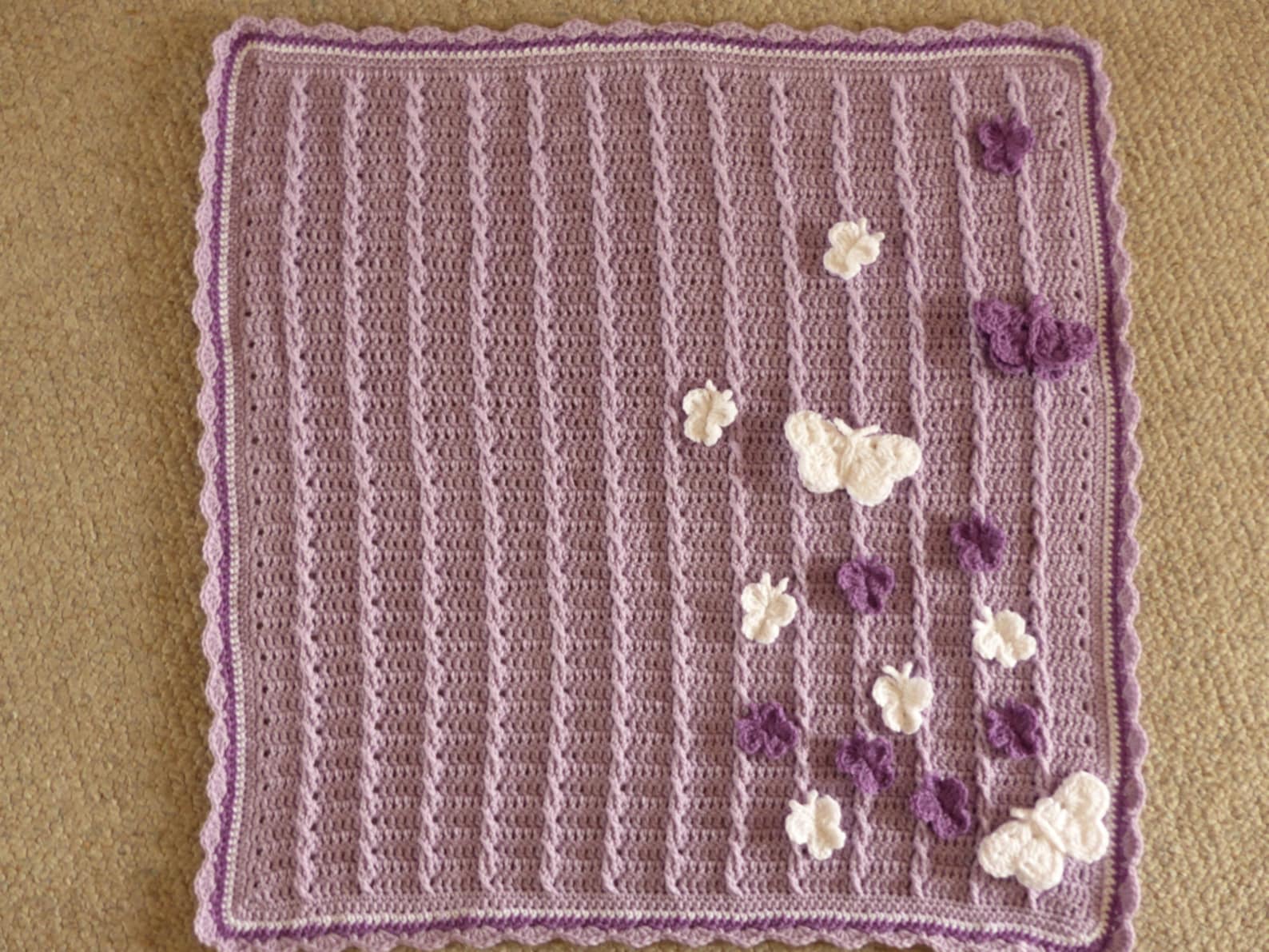 Abigail's Butterfly Blanket Crochet Pattern - Etsy