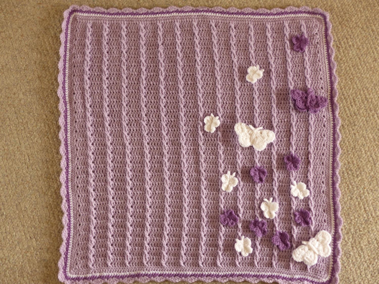 Abigail's Butterfly Blanket Crochet Pattern - Etsy