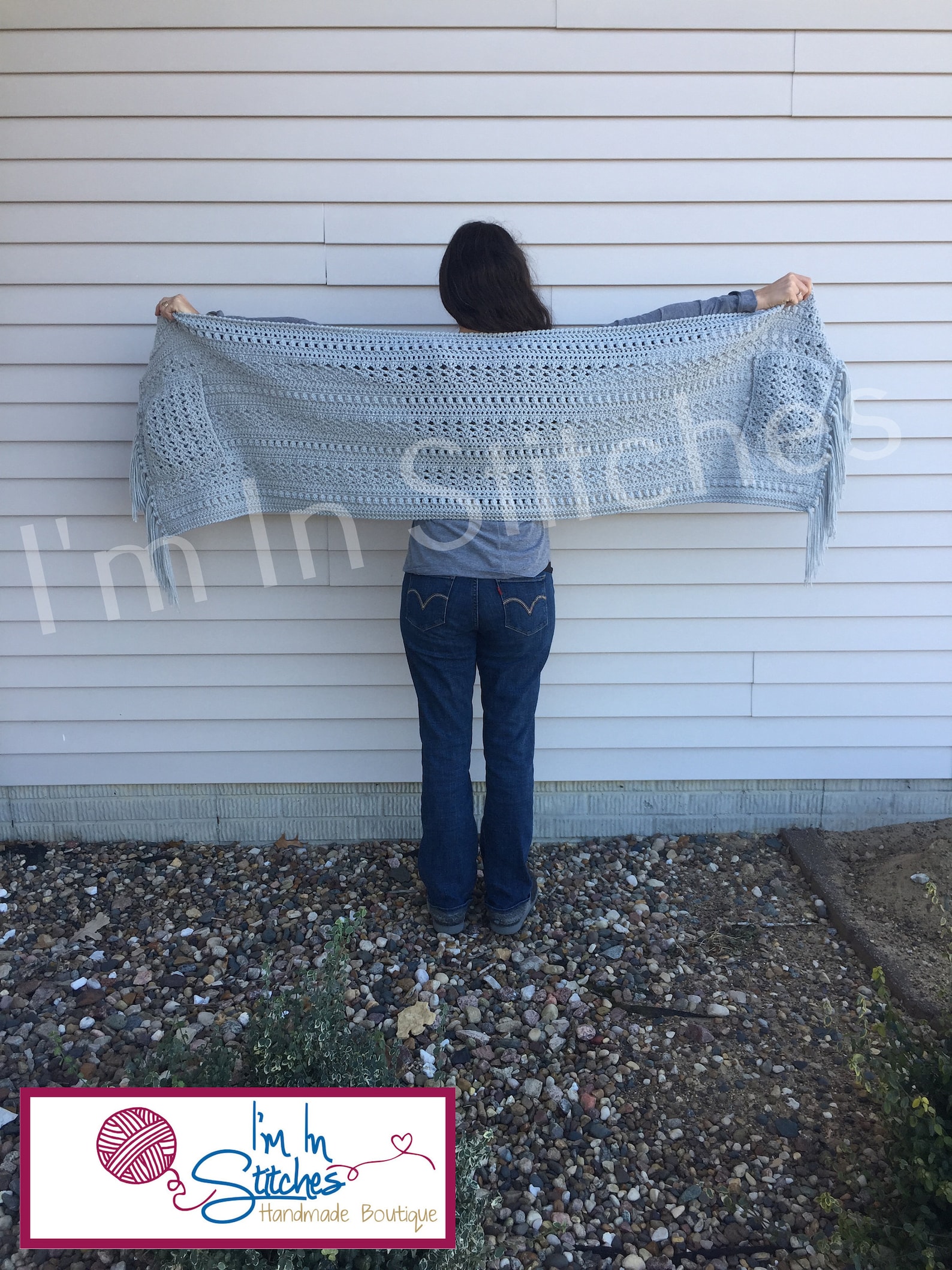 The Lesley Pocket Shawl Crochet PATTERN | Etsy