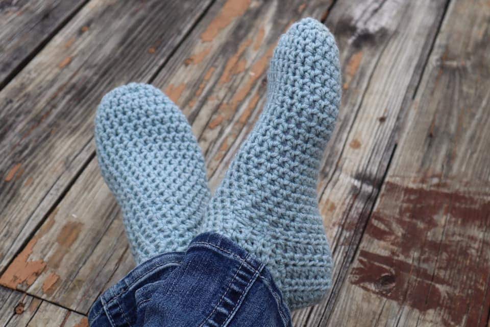Simple Sock Slipper Crochet Pattern - Etsy