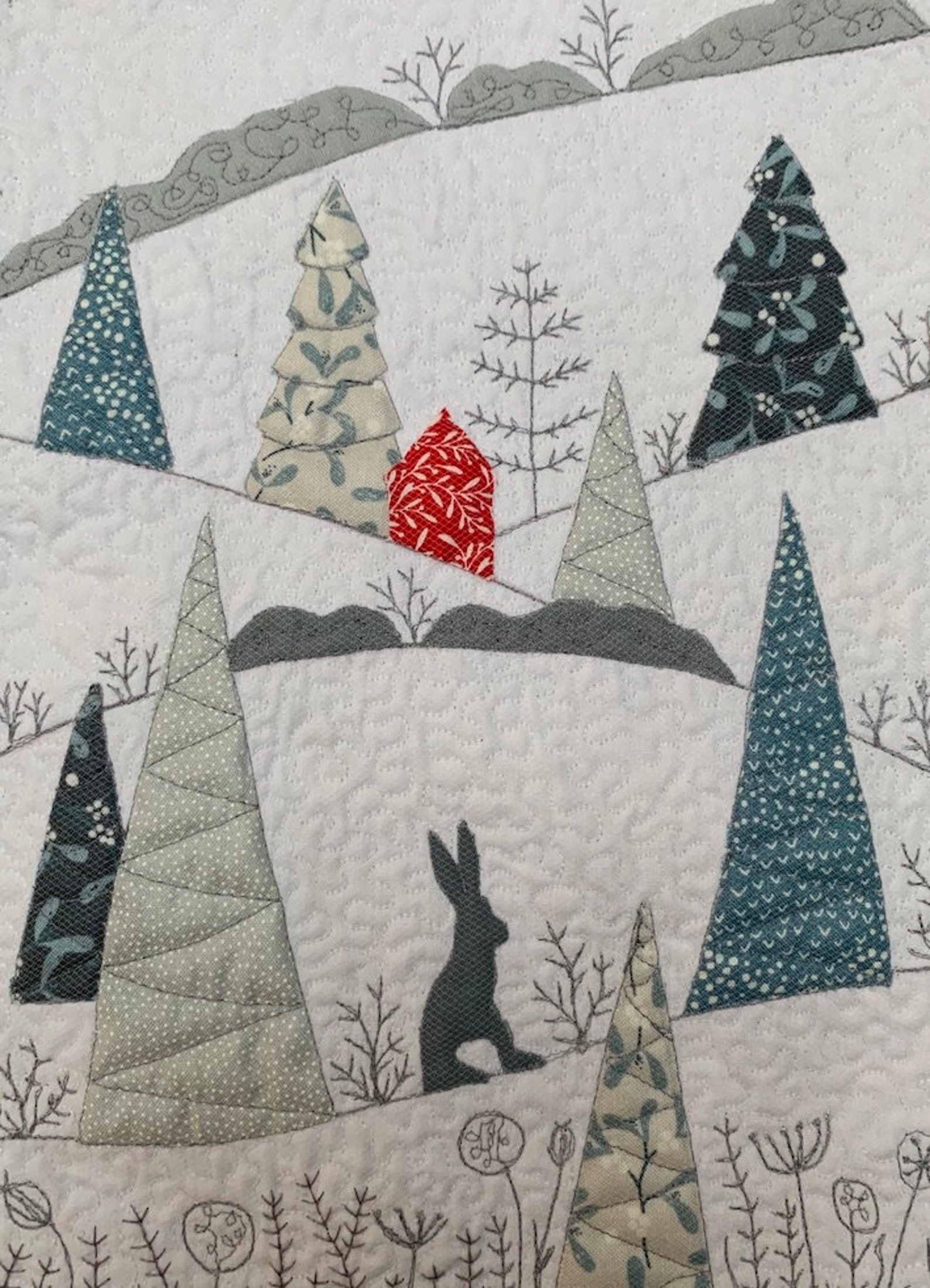 Winter Hare Mini Quilt Pdf Pattern - Etsy