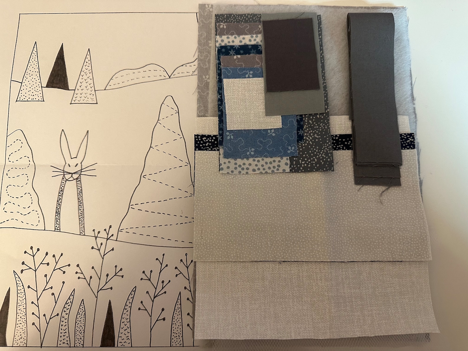 Moonlit Hare Mini Quilt Kit - Etsy