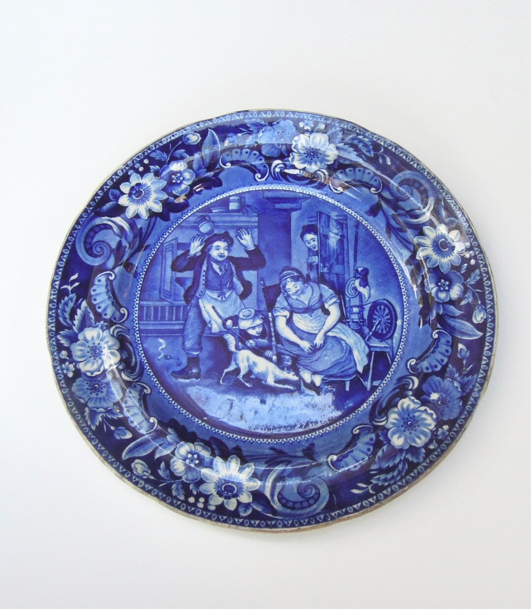 Antique Staffordshire Clews Plate Escape of the Mouse - Etsy