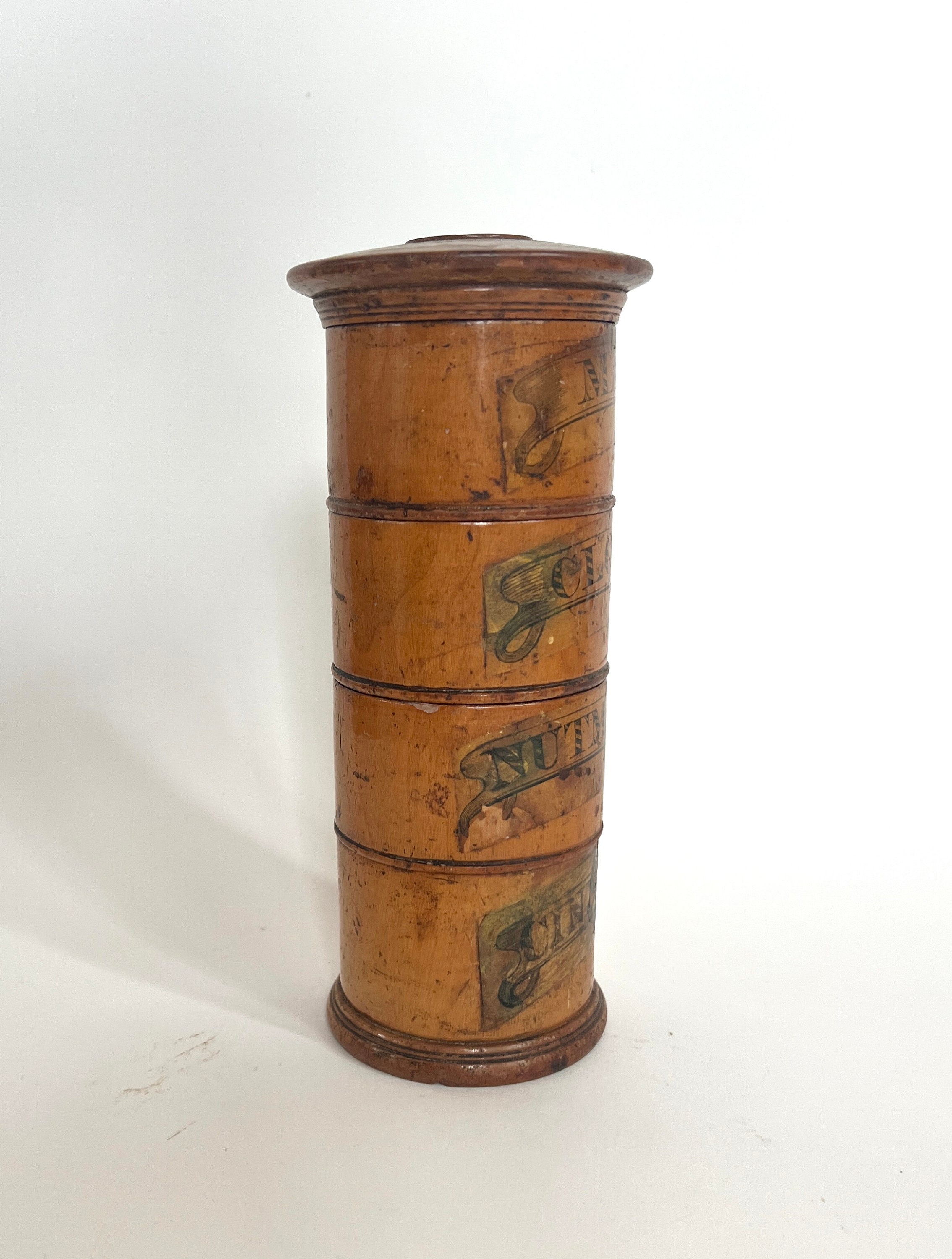 Antique English Wood Spice Tower, Treen - Etsy