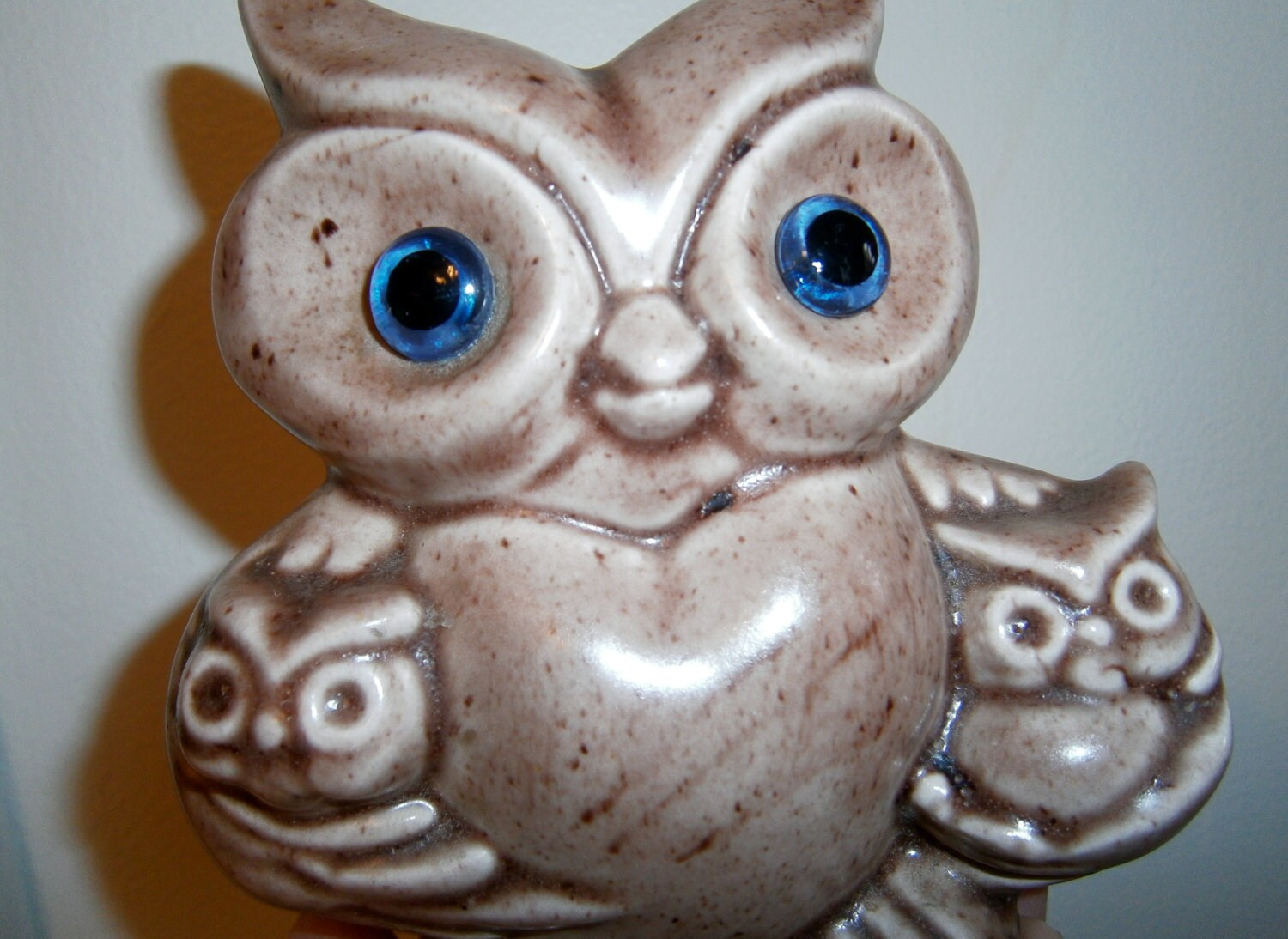 Vintage Ceramic Momma Owl With Babies Under Wing Ships Free - Etsy