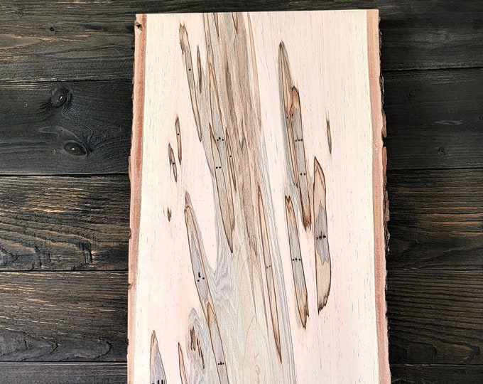 27" Planed and Sanded Ambrosia Maple Slab, Unfinished Floating Shelf ...