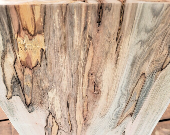 36" Spalted Maple Slab, 12-12.5" Planed and Sanded Live Edge Board, DIY ...