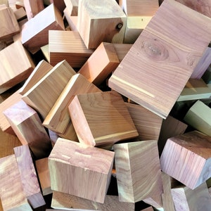 100 Red Cedar Wood Blocks, Turning Blanks, Cutoff's, off Cuts, Assorted ...