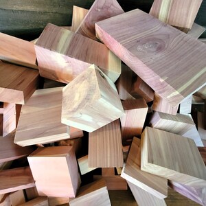 100 Red Cedar Wood Blocks, Turning Blanks, Cutoff's, off Cuts, Assorted ...