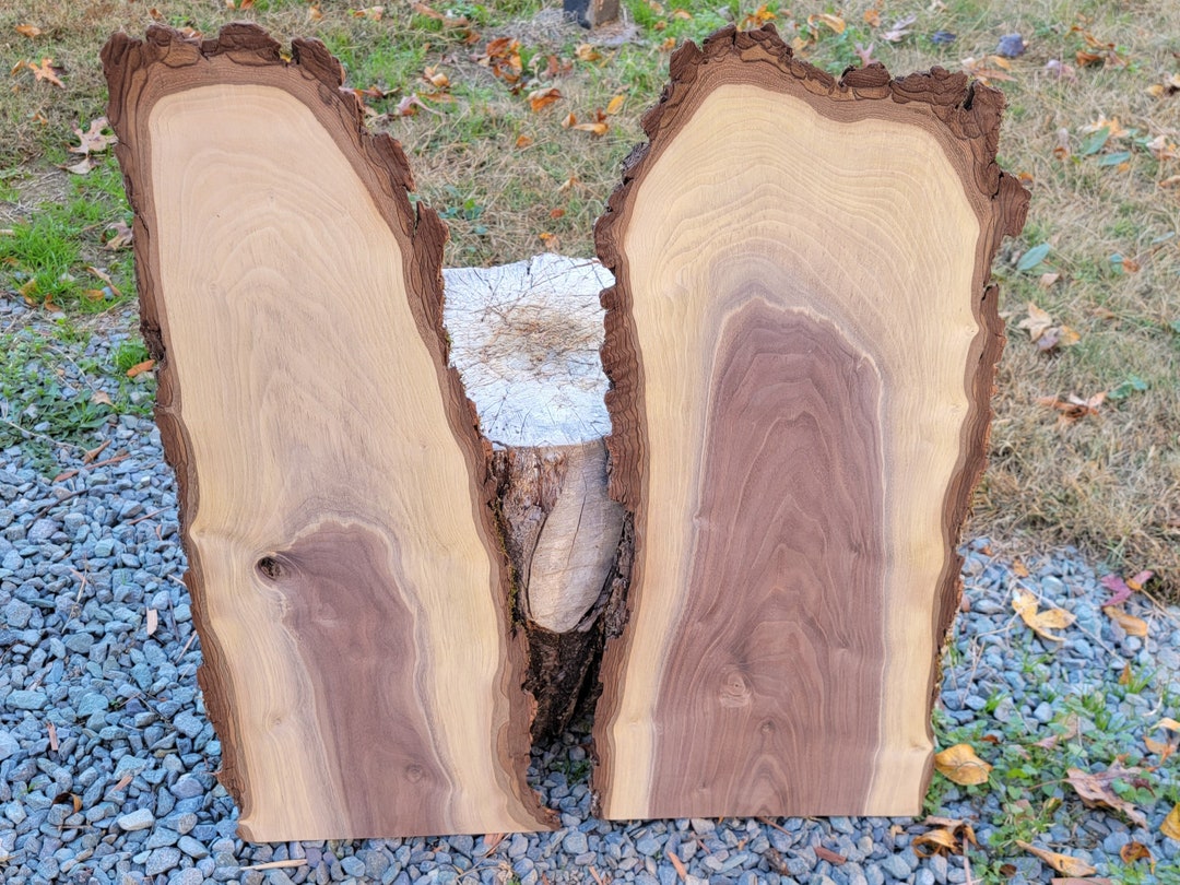 28-inch Live Edge Black Walnut Slabs, Planed and Sanded Walnut Boards ...
