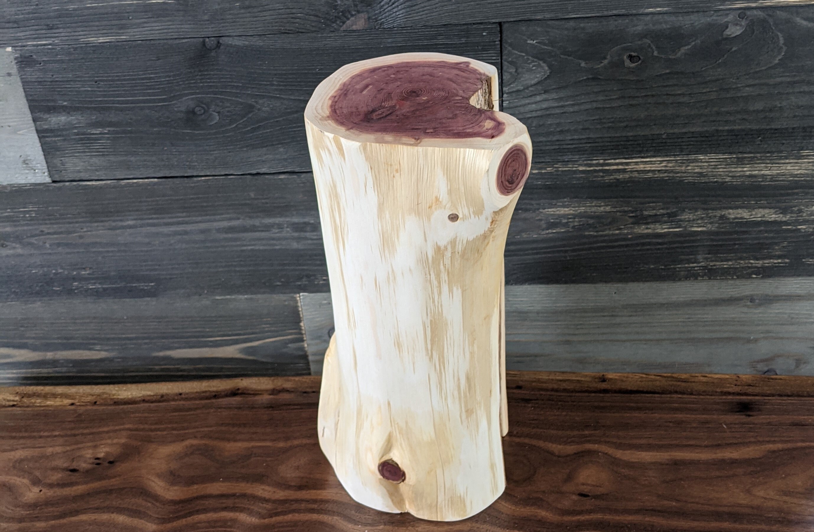 Red Cedar Stump Log Pedestal Table Base | Etsy