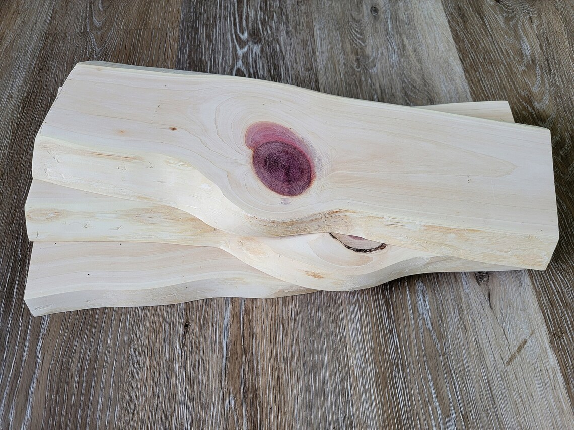 Red Cedar Sign Blanks: Live Edge Aromatic Boards, DIY Shelves (set of 3 ...