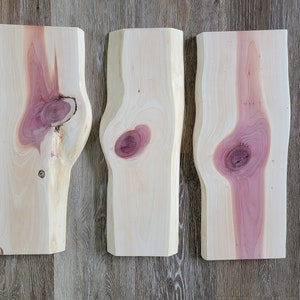Set of 3 Red Cedar Sign Blanks Planed and Sanded Live Edge - Etsy