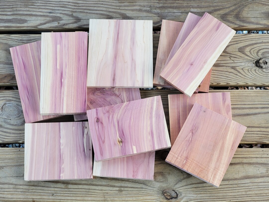 Set of 12 Assorted Red Cedar Turning Blanks, Blocks, Cutoffs, Craft ...