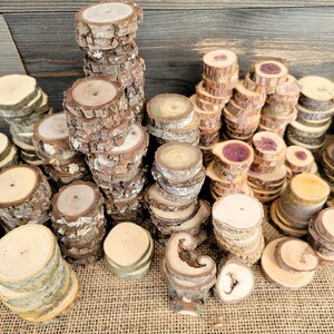 Qty of 100 Wood Slice Variety Pack 1" - 2" Assorted Tree Slices, DIY ...