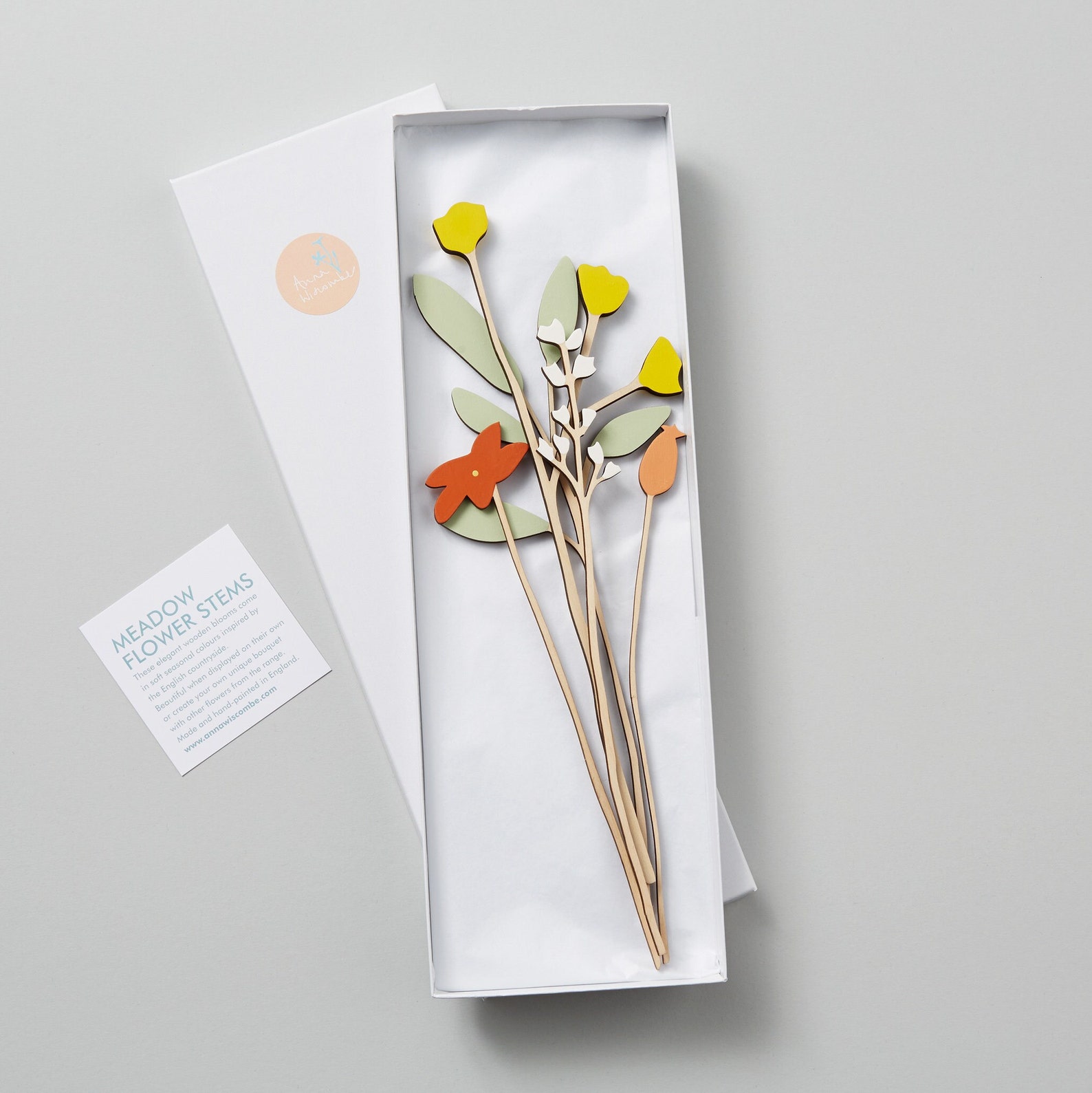 Hand-painted Wooden Flower Stems: Birch Meadow Flowers - Etsy