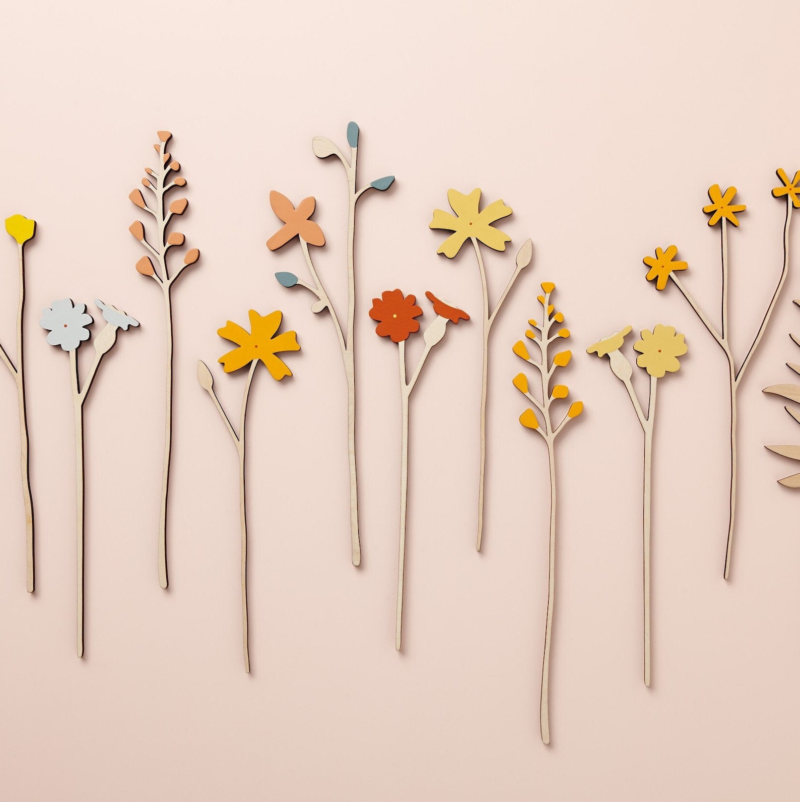 Individual Large Wooden Flower Stems Wooden Meadow Flowers - Etsy UK