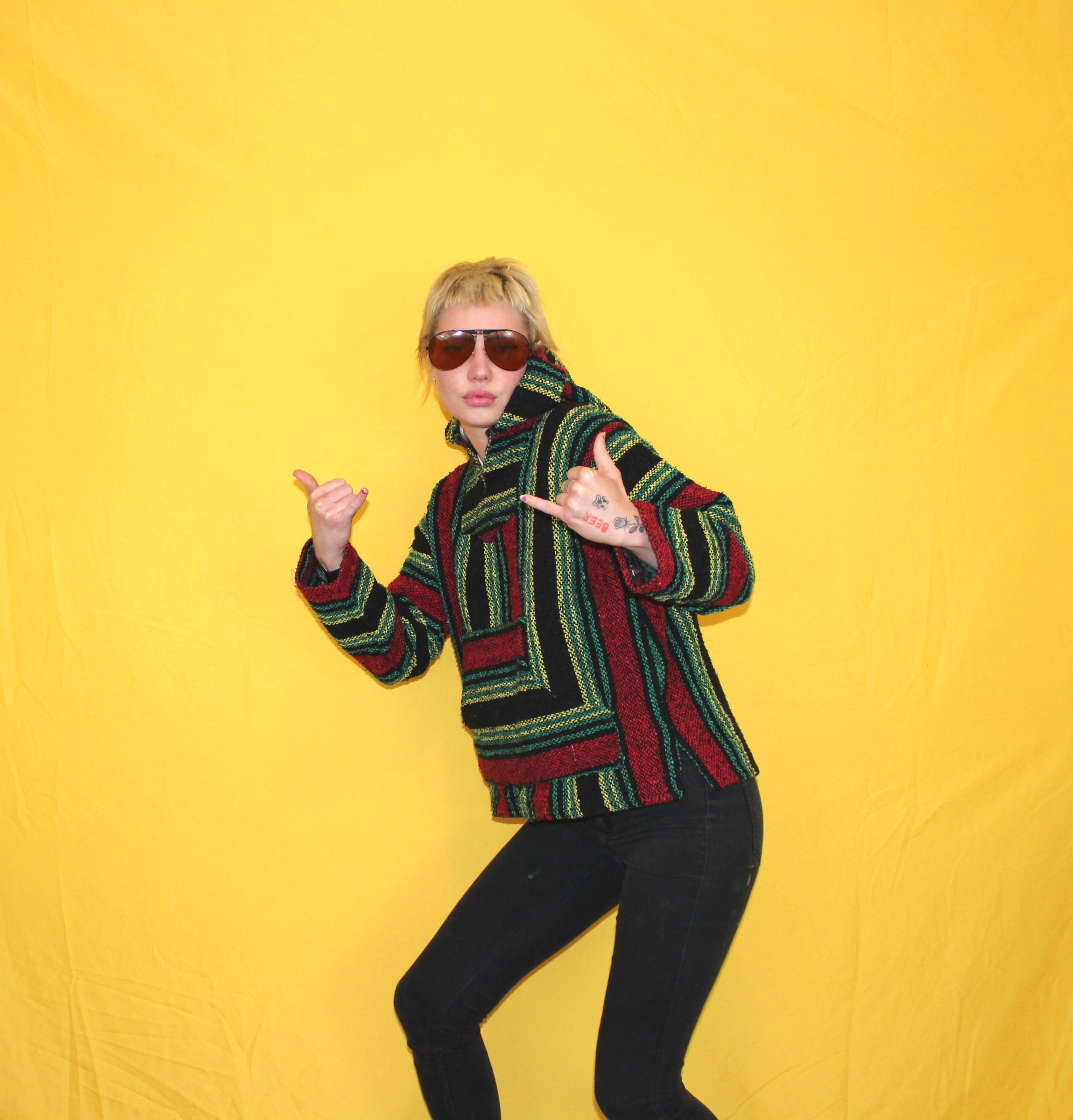 Hippie Drug Rug. Vintage Baja Hoodie. Retro Rasta Boho Beach | Etsy