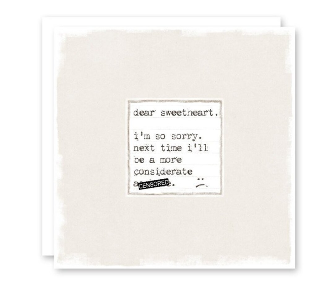 Sorry Not Sorry Card, Sarcastic Apology Card for Him, I'm Sorry Card ...