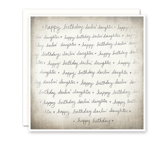 Daughter Birthday Card Blank Inside Premium Cotton Card and - Etsy