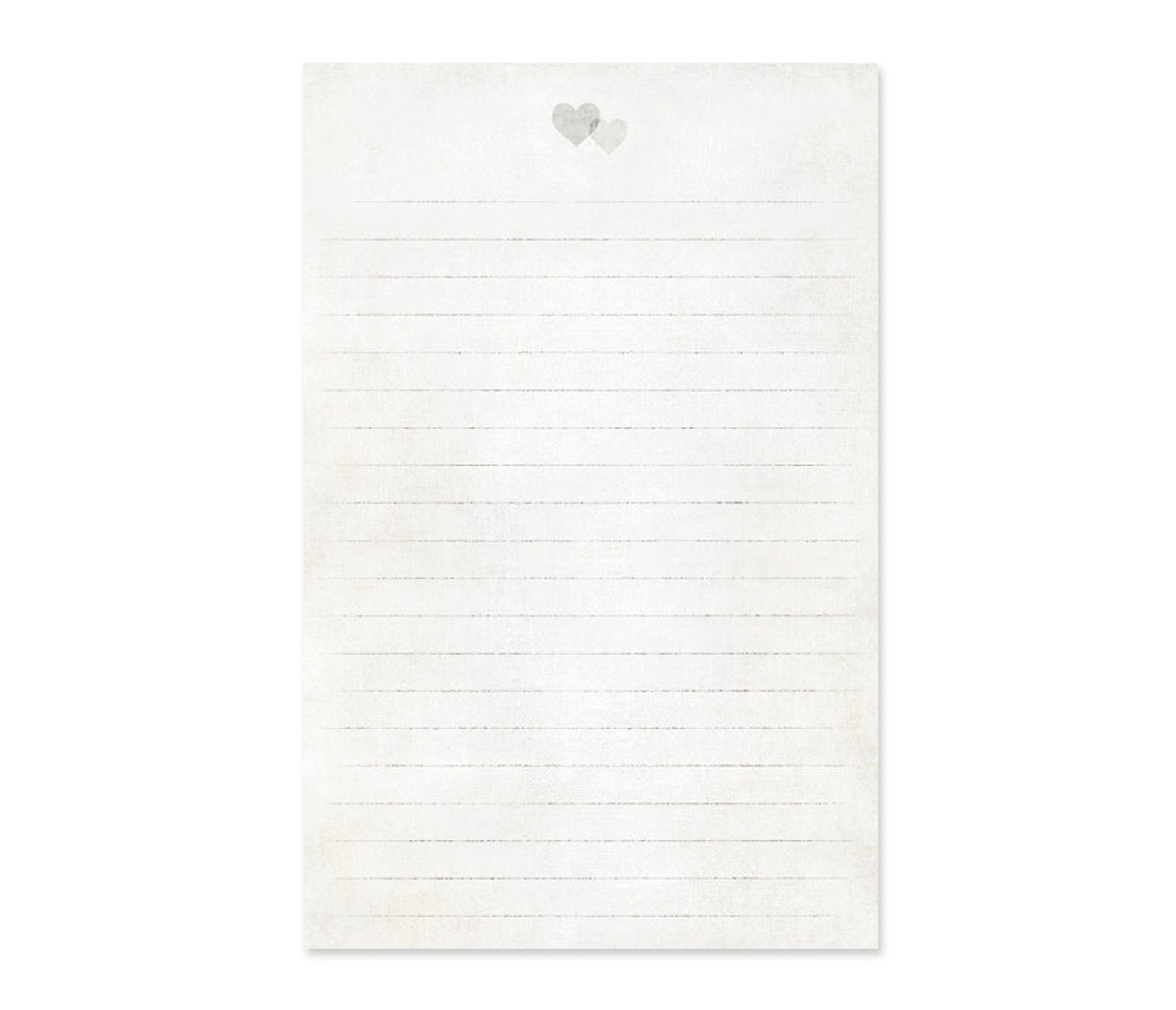 Heart Notepad Lined Writing Paper Pad of Paper Stationery - Etsy