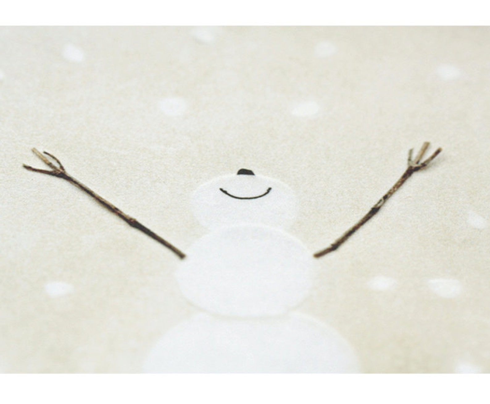 Holiday Card Cute Snowman Card Christmas Card Art Print - Etsy