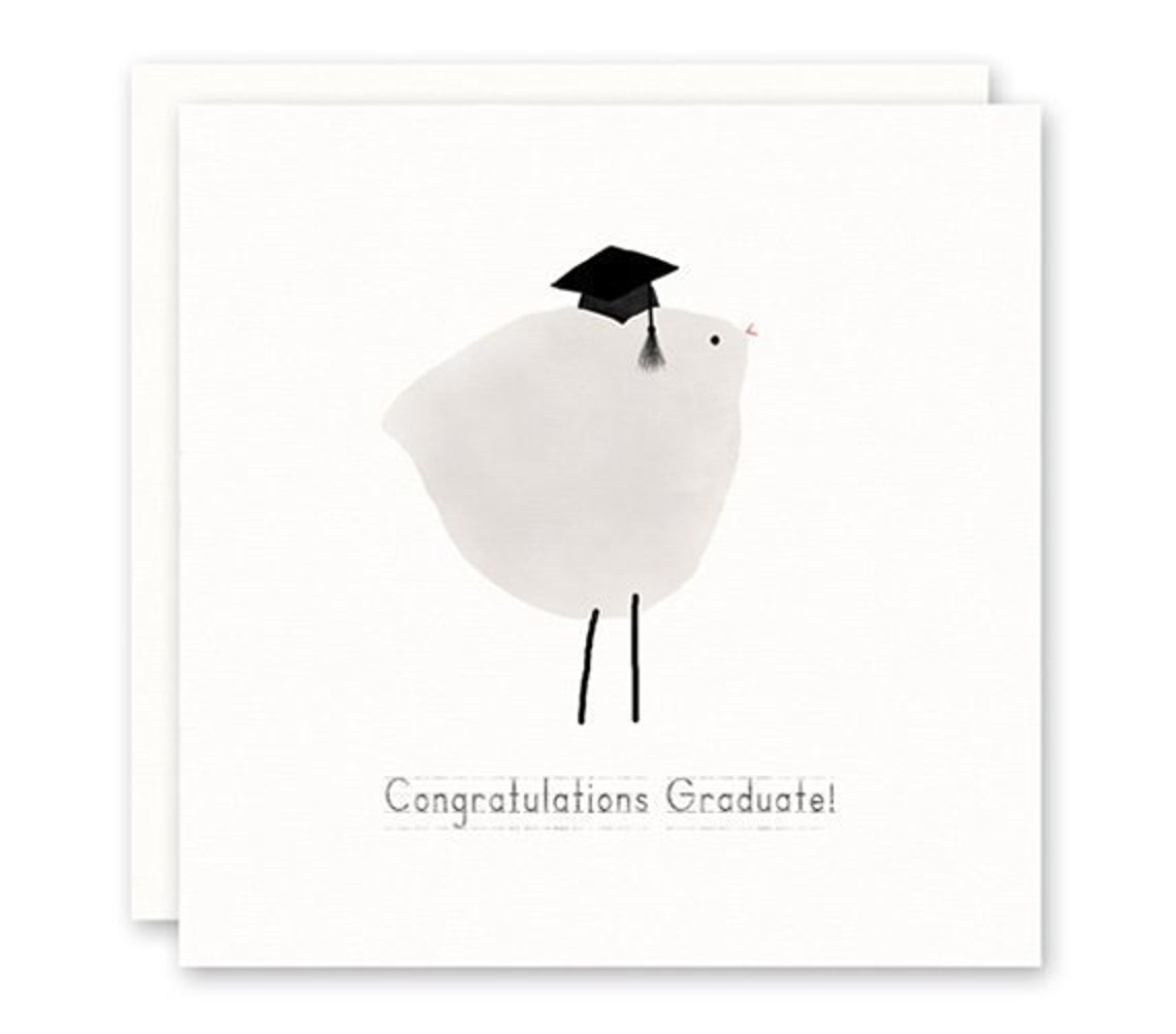 Cute Graduation Card Bird With Cap Congratulations | Etsy