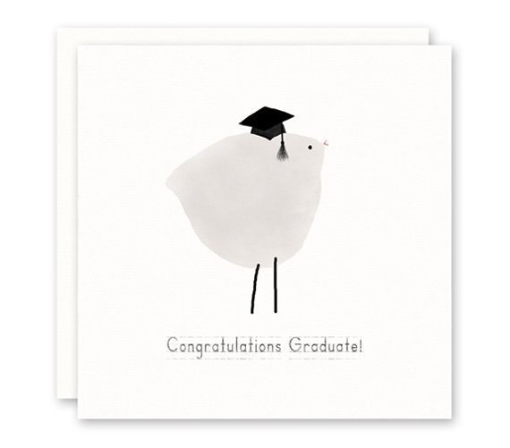 Cute Graduation Card Bird With Cap Congratulations | Etsy