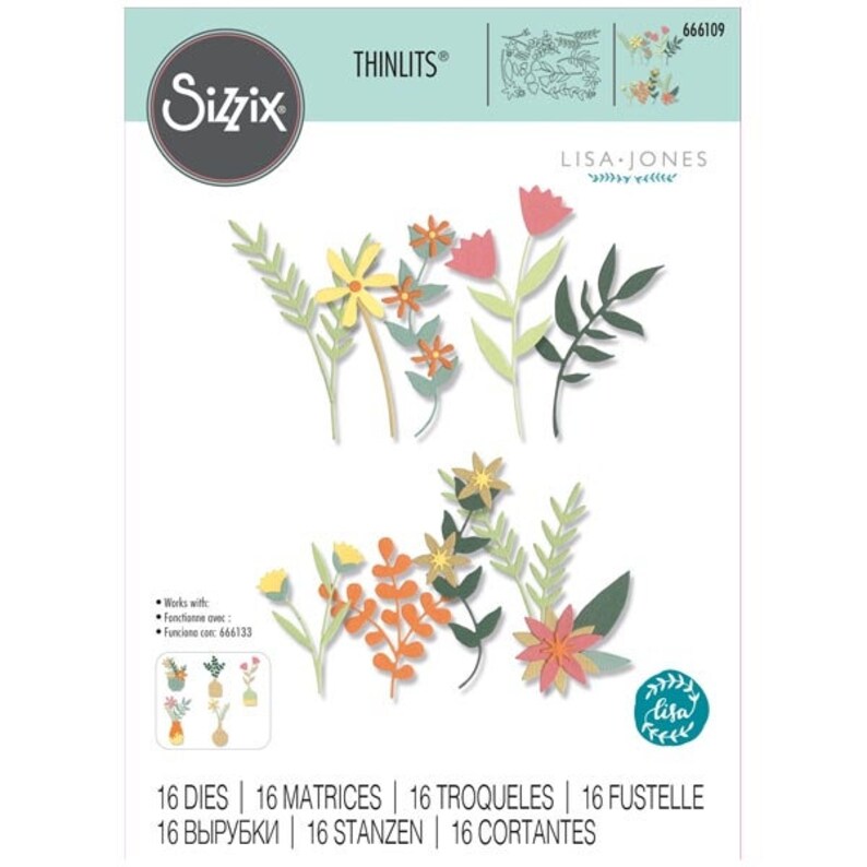Sizzix Thinlits Dies by Lisa Jones 16/pkg-boho Bouquet - Etsy