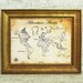 Custom Antique Style Fabric Push Pin World Travel Map - Etsy