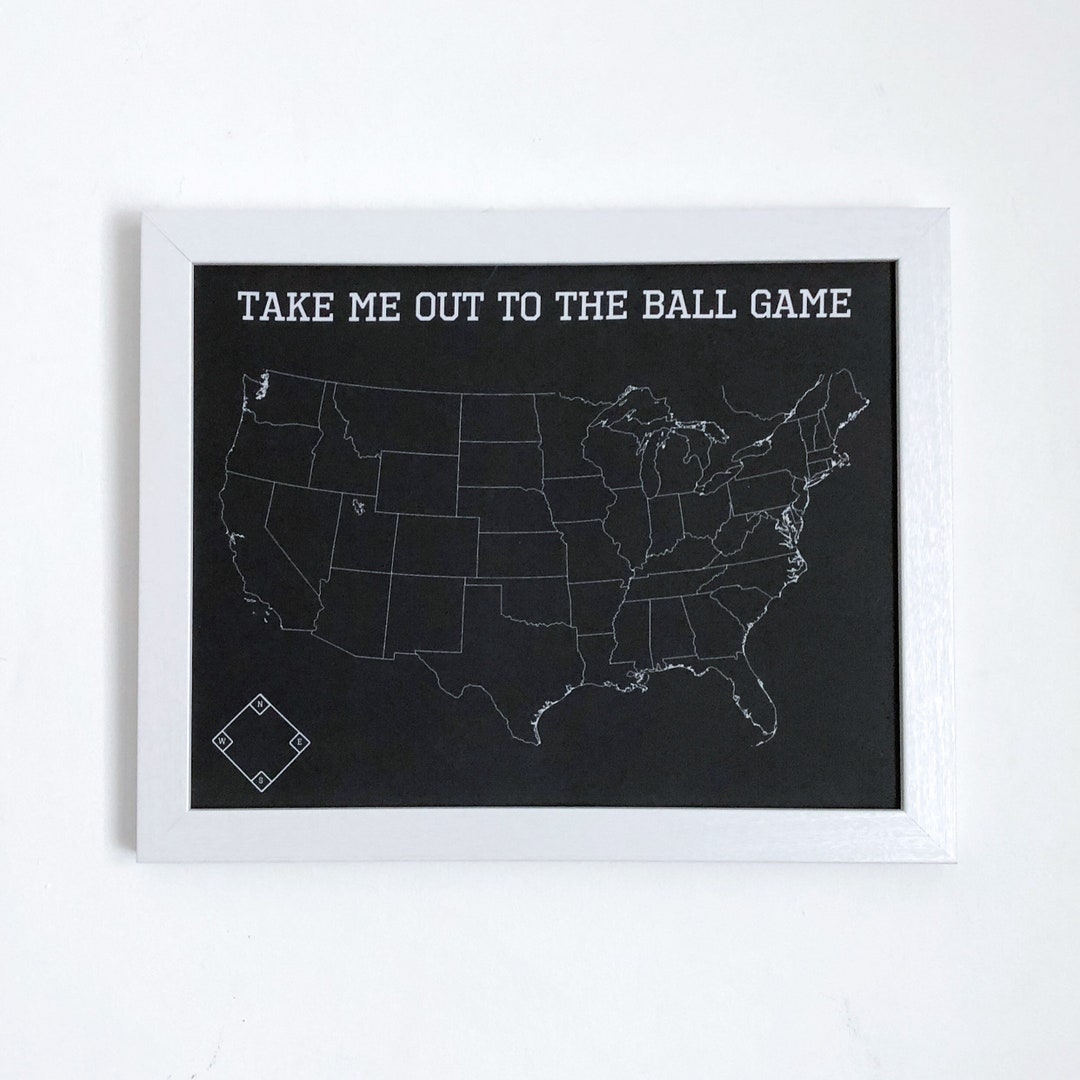 Baseball Push Pin Map MLB Ballpark Map Baseball Map - Etsy Canada